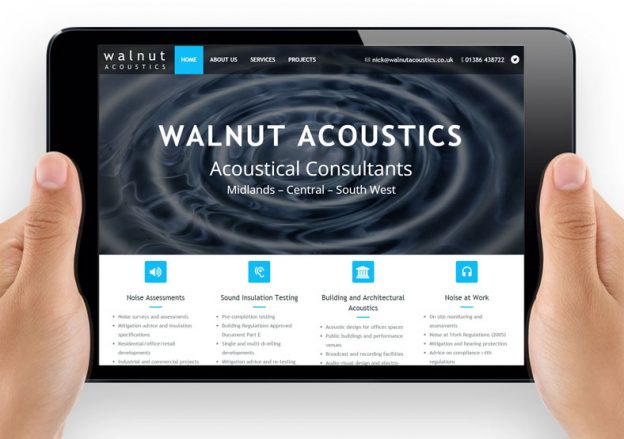 Walnut Acoustics website build | Public Marketing Communications